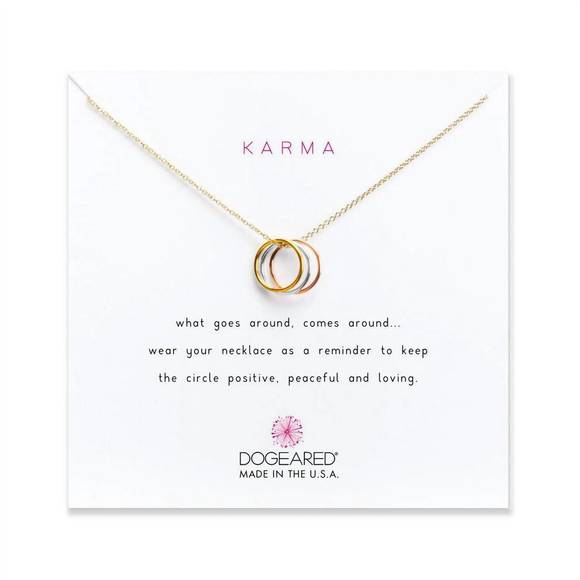 Dogeared | Jewelry | New Dogeared Triple Karma Ring Necklace In Rose ...